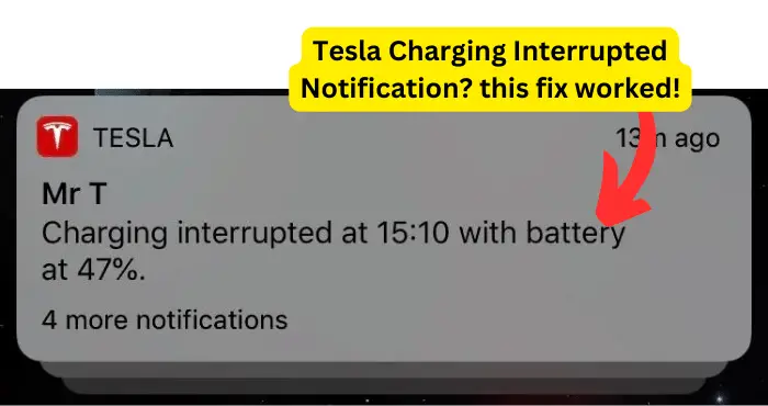 Tesla Charging Interrupted Notification? this fix worked!